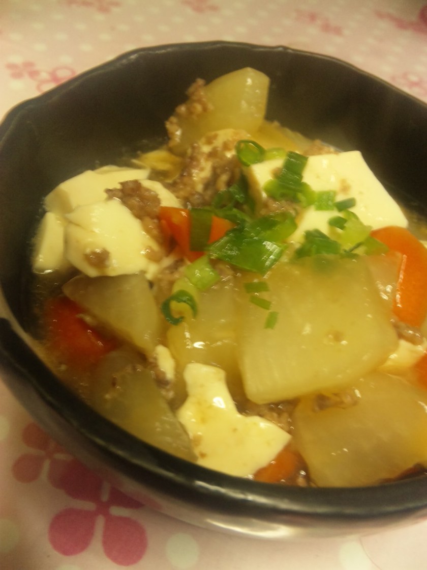 残り野菜と大根ひき肉豆腐あんかけ By 胡桃にゃん 【クックパッド】 簡単おいしいみんなのレシピが349万品