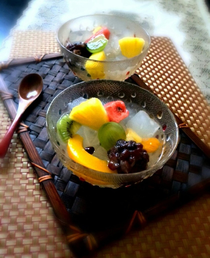 フルーツあんみつ by ななはんのおだいどこ 【クックパッド】 簡単おいしいみんなのレシピが358万品