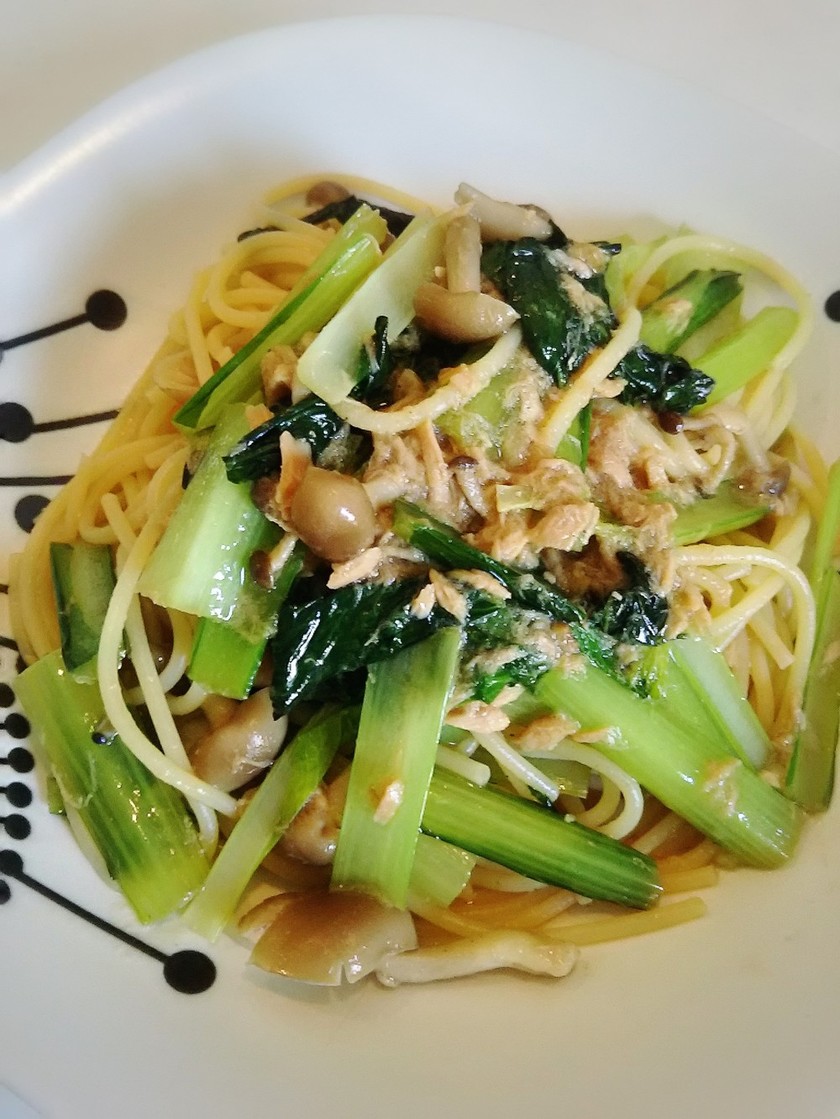 小松菜とツナの和風パスタ by ひろひろなり 【クックパッド】 簡単おいしいみんなのレシピが344万品