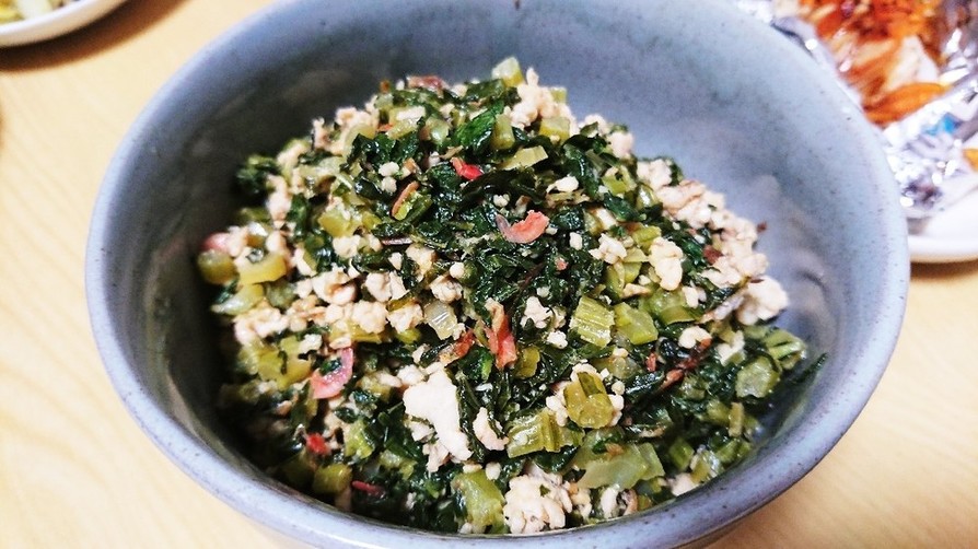 かぶの葉と鶏挽肉のふりかけ by ☆チャレンジやっぴ☆ 【クックパッド】 簡単おいしいみんなのレシピが394万品