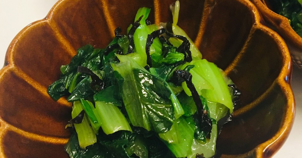 小松菜と塩昆布でもう一品☆ by Llaman 【クックパッド】 簡単おいしいみんなのレシピが319万品